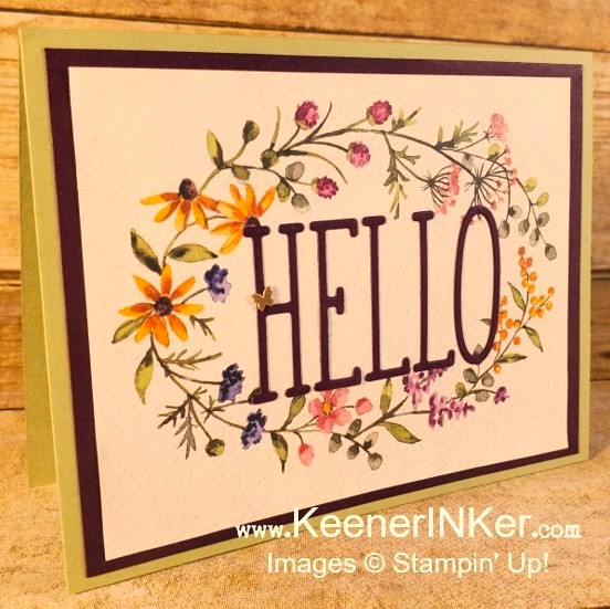 Hello Dainty Flowers Card - KeenerINKer