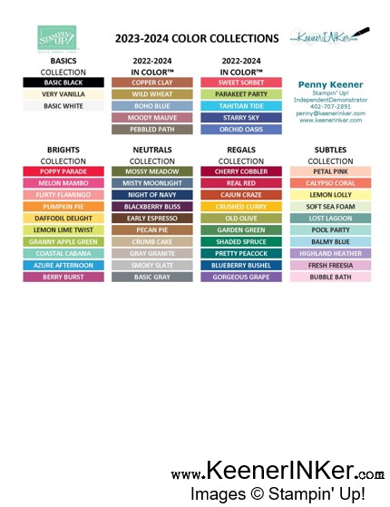 2023-2024 Stampin' Up! Color Collections - KeenerINKer