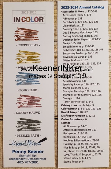 2023-2024 In Color Bookmark & Quick Find - KeenerINKer