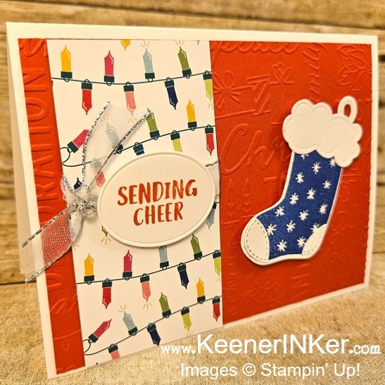 Sending Cheer Stocking Card - KeenerINKer