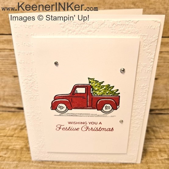 Festive Christmas Truck Card - KeenerINKer